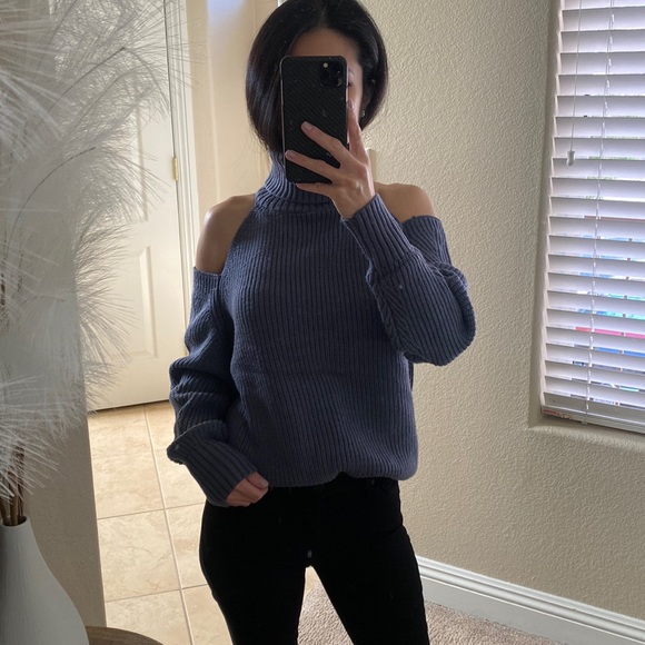 Zara | Sweaters | Nwt Zara Cold Shoulder Knit Turtleneck Sweater | Poshmark